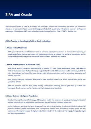 ZIRA COMPANY PROFILE 2011 | PDF