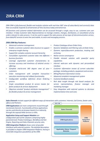 ZIRA COMPANY PROFILE 2011 | PDF