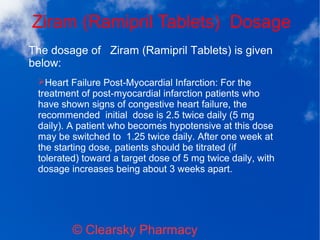 Ziram (Ramipril Tablets) | ODP