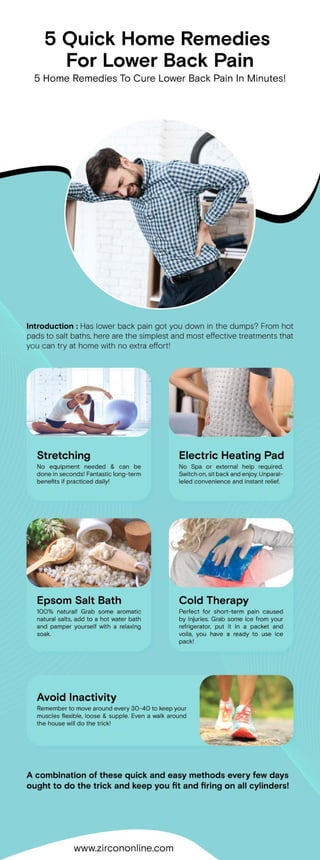 5 Quick Home Remedies For Lower Back Pain | PDF