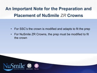 Zirconia crowns for primary anterior and posterior teeth | PPTX
