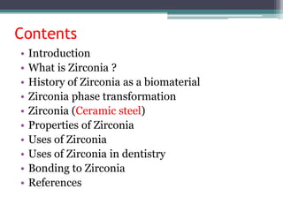 Zirconia overview | PPTX