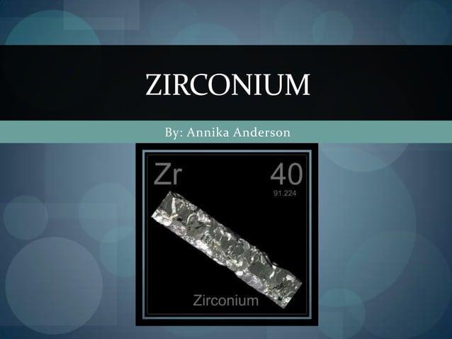 Zirconium | PPTX