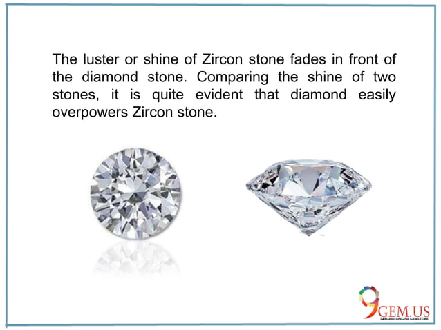 Zircon vs diamond stone | PPT