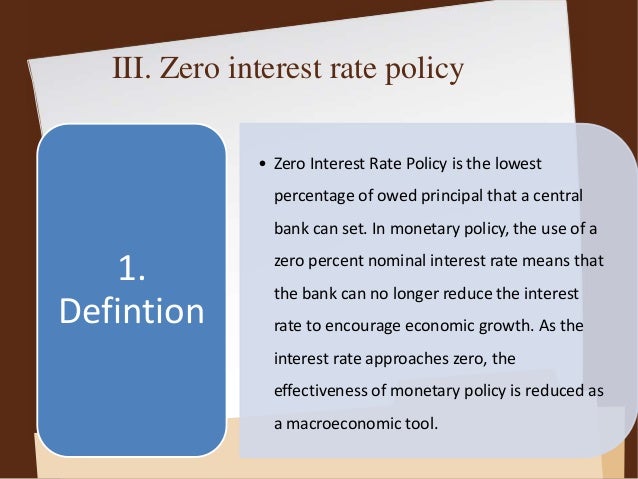 zero interest rate policy in US
