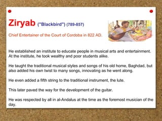 Ziryab (Cultural Icon of the Middle Ages ) | PPT