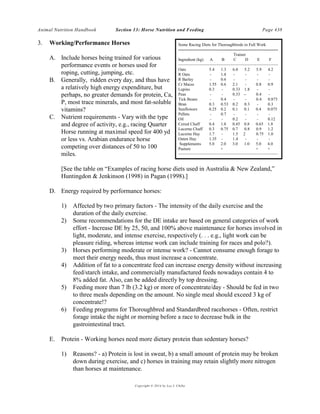 Horse nutrition and feeding | PDF