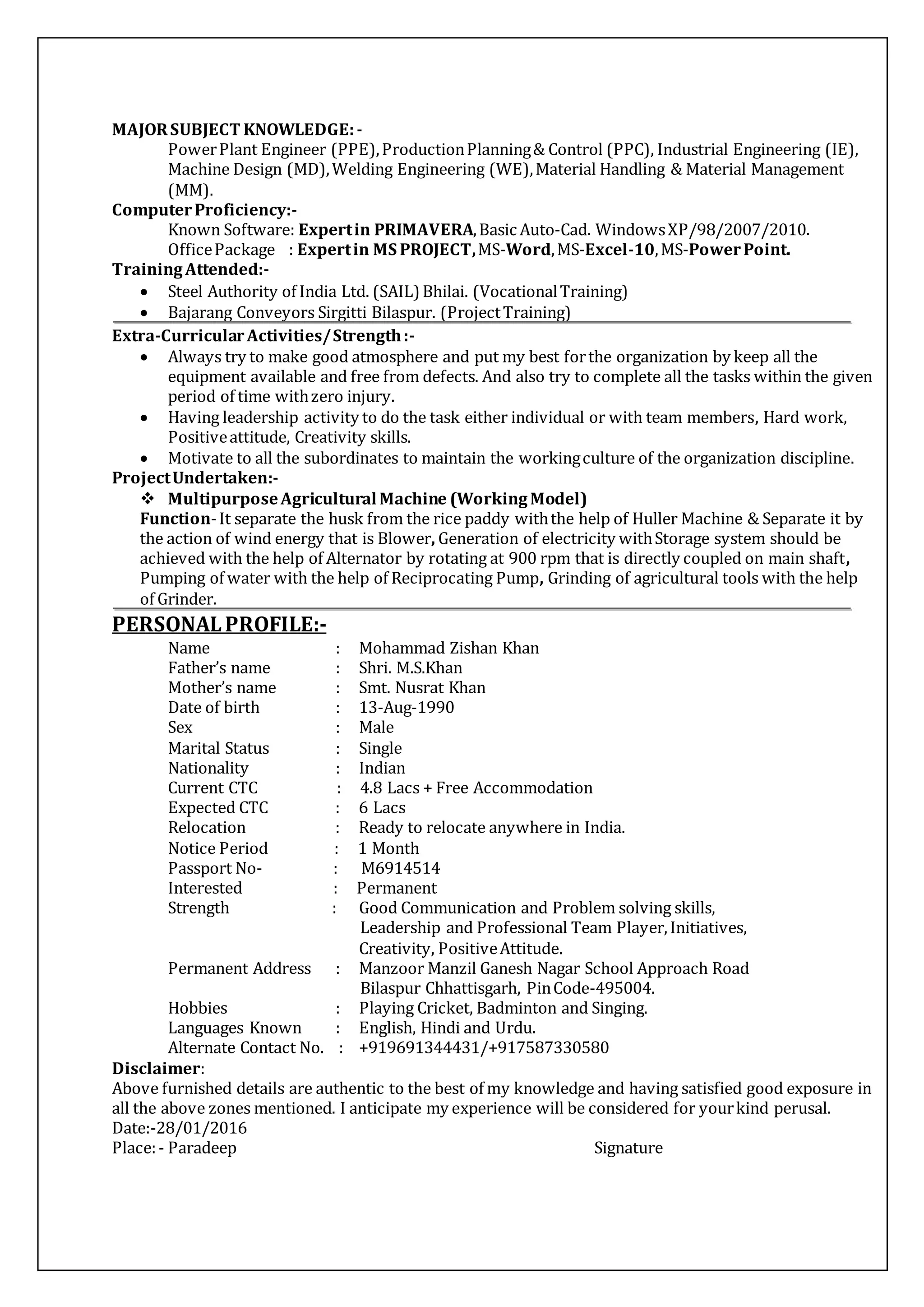 Zishan curriculum vitae eqp | DOCX