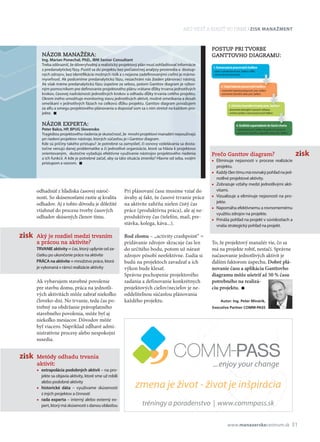 PROJEKTOVÉ ÚLOHY V SÚVISLOSTIACH A ČASE – GANTTOV DIAGRAM | PDF