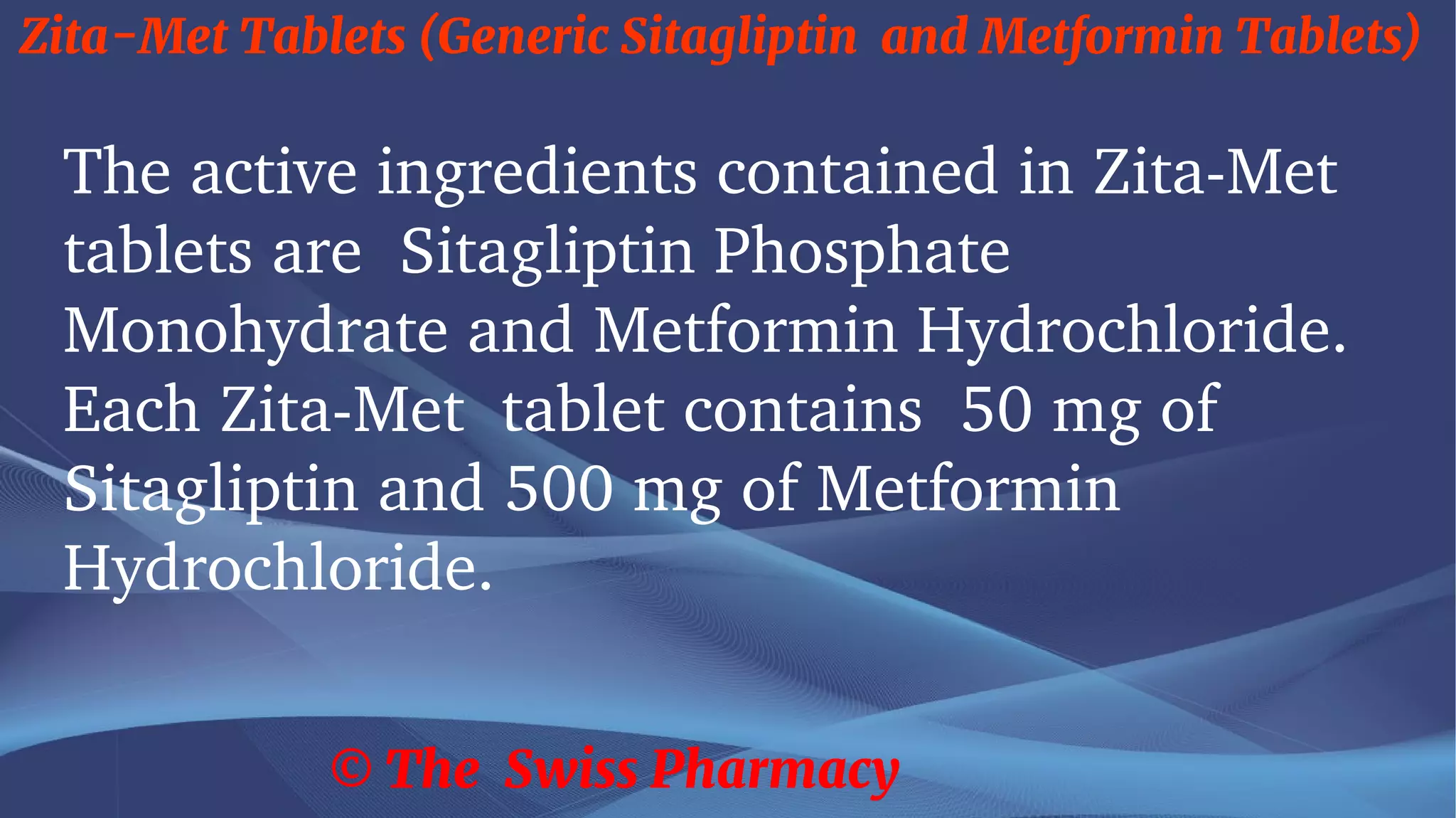 Zita-Met (Generic Sitagliptin and Metformin Tablets) | PDF