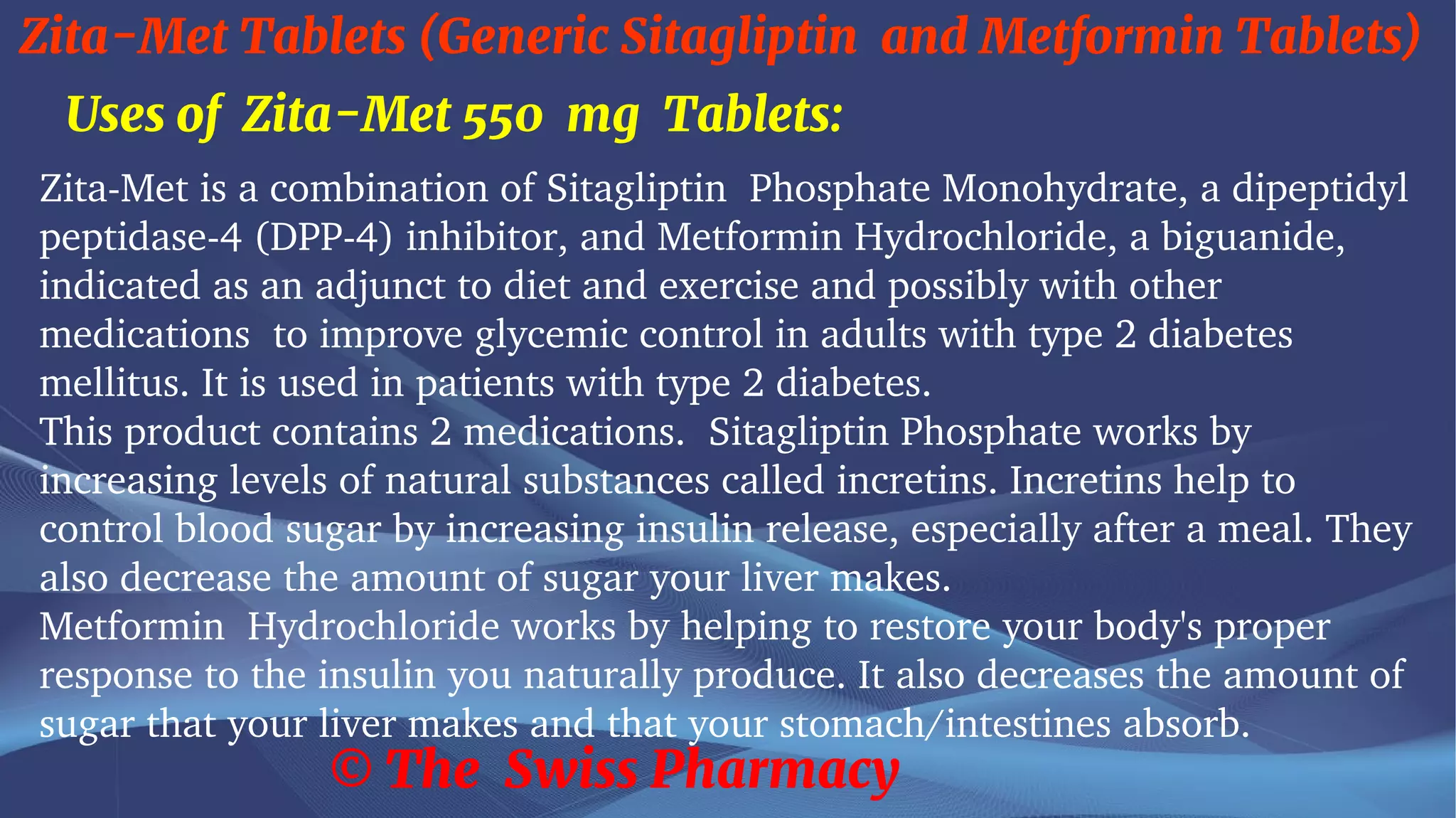 Zita-Met (Generic Sitagliptin and Metformin Tablets) | PDF