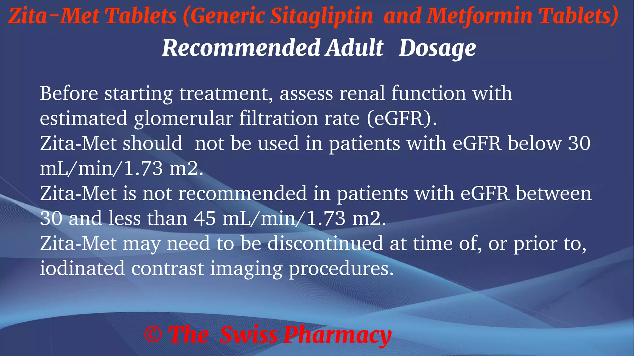 Zita-Met (Generic Sitagliptin and Metformin Tablets) | PDF