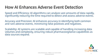 Pharmacovigilance 2.0: The Impact of AI on Adverse Event Detection | PPTX | Technology Industry ...