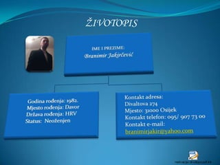 Zivotopis | PPT
