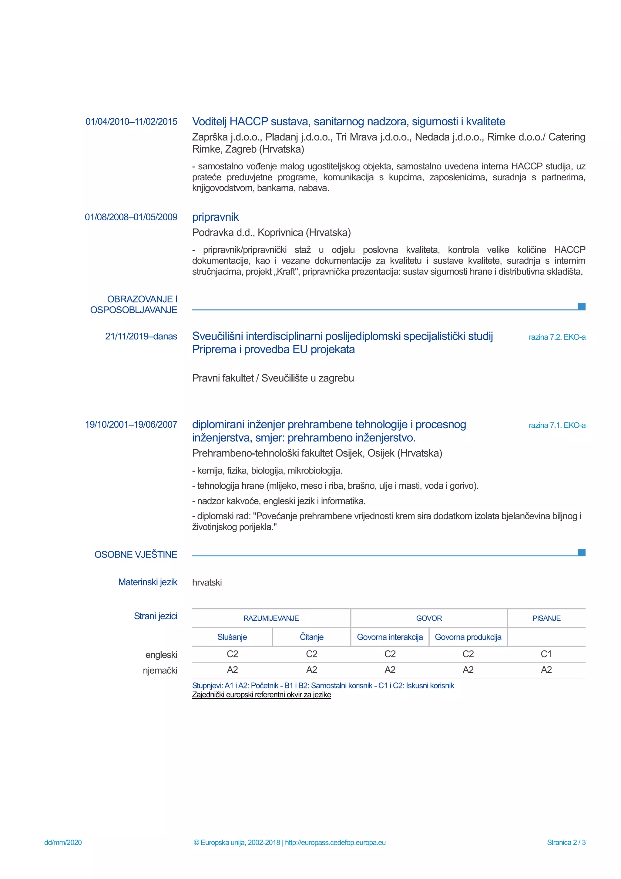 Zivotopis cv europass-2020-ni.ivancevic-hr_06_20 | PDF
