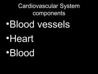 Cardiovascular system notes | PPT
