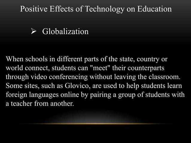 The effect of technology on education | PPT