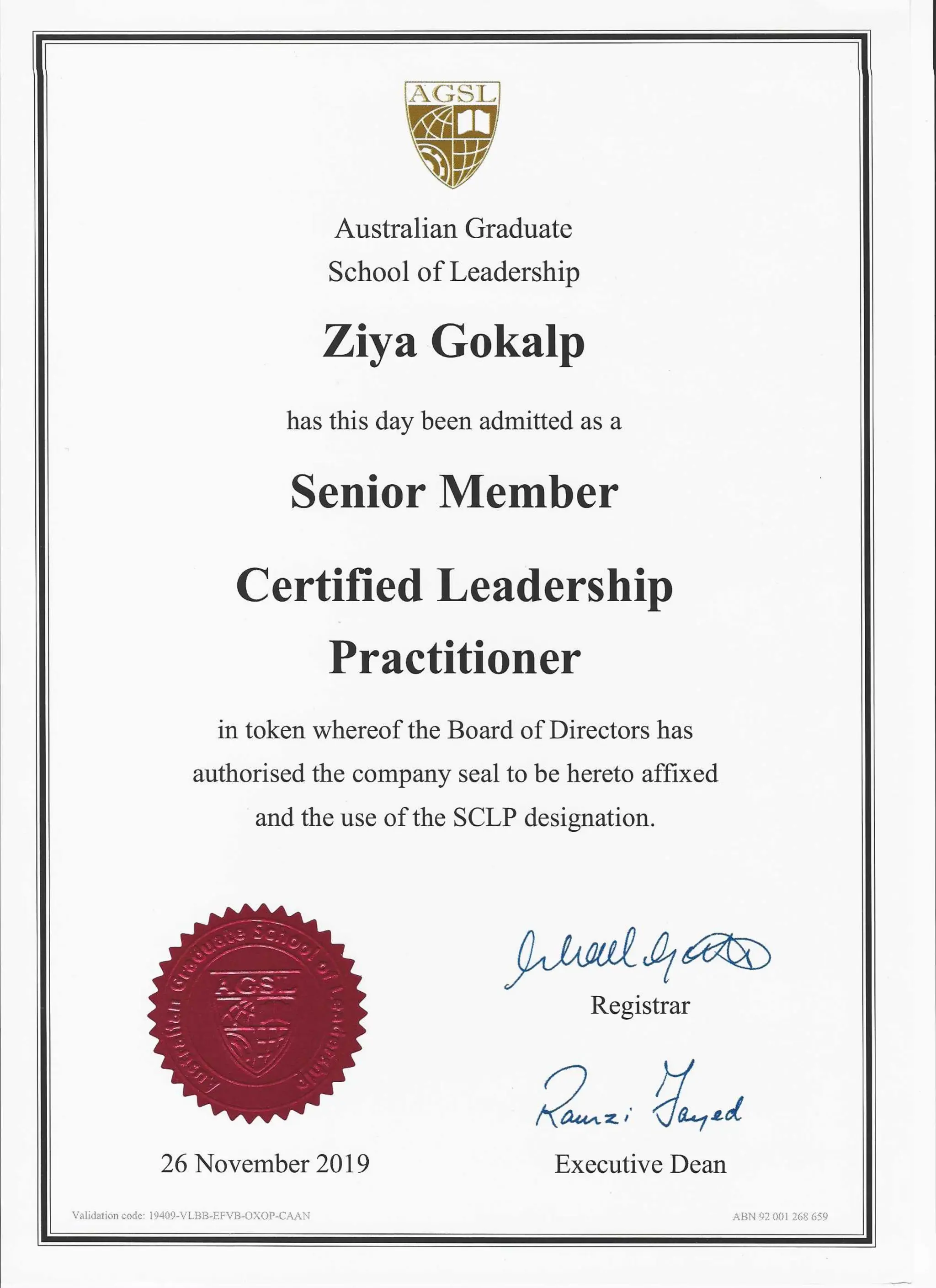 (SCLP) Senior Certified Leadership Practitioner | PDF
