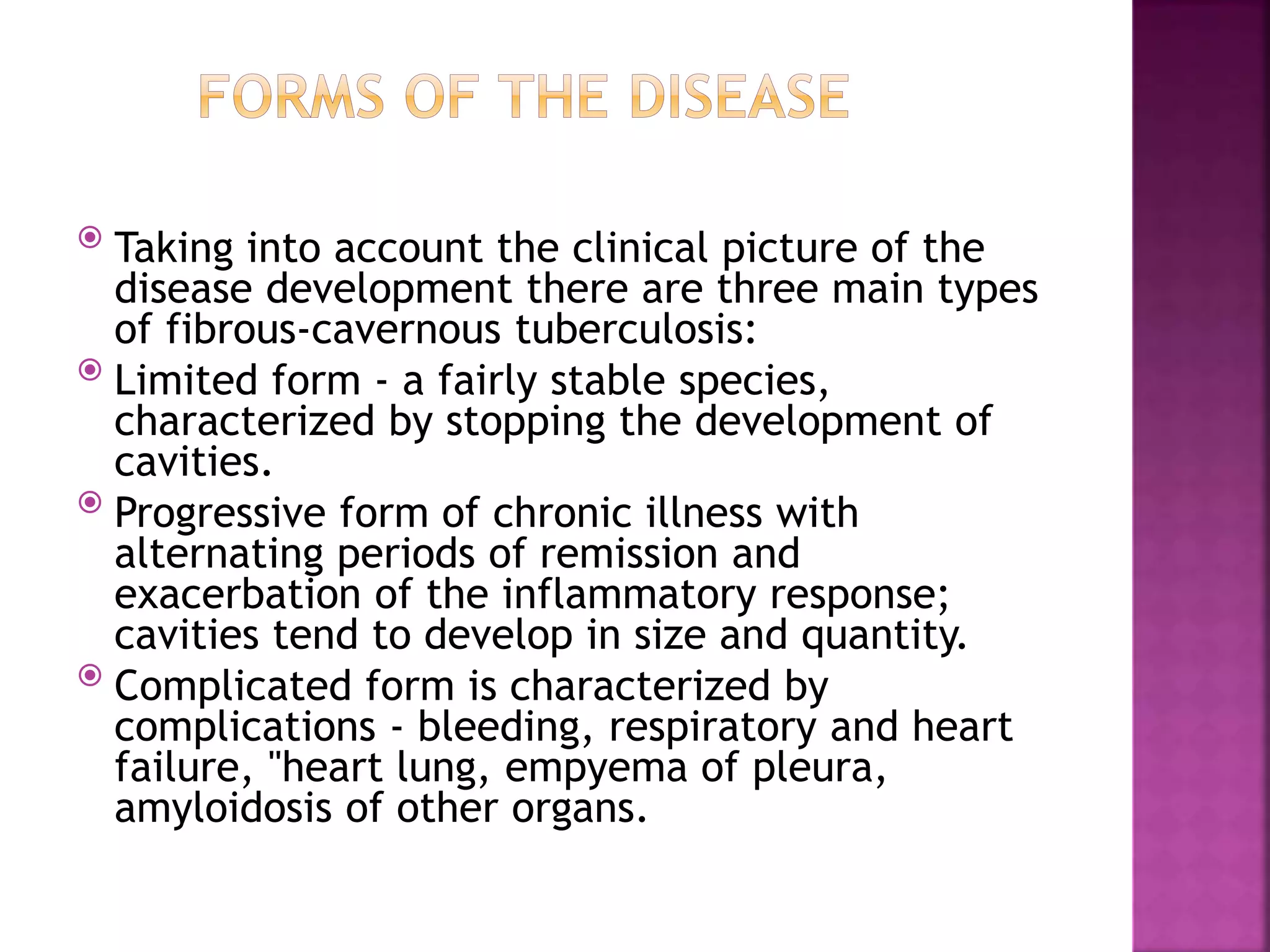 tuberculosis - CAVERNOUS TUBERCULOSIS | PPTX