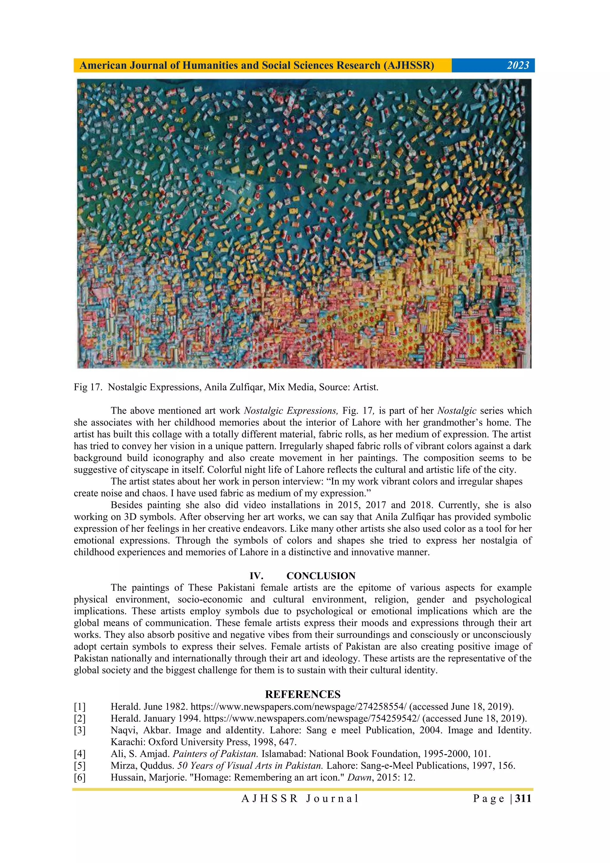 Female Artists of Pakistan, and Impact of their work on Global Art ...