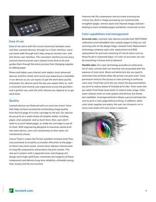 Lexmark Color Printers MFPs Platform Brochure | PDF