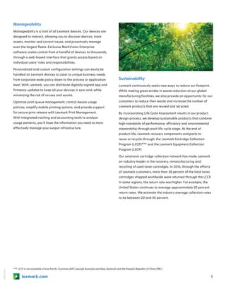 Lexmark Color Printers MFPs Platform Brochure | PDF