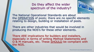New National Occupation Standards for Swimming Pool Plant Operators | PPTX