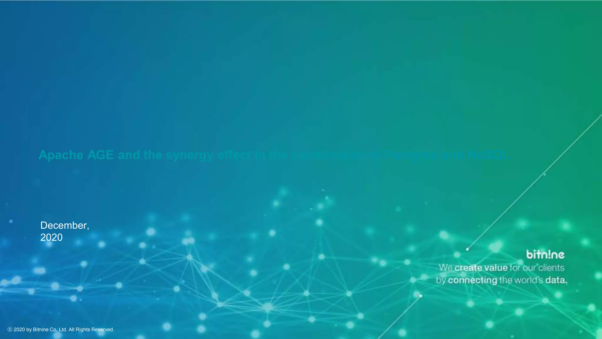 Apache AGE and the synergy effect in the combination of Postgres and ...