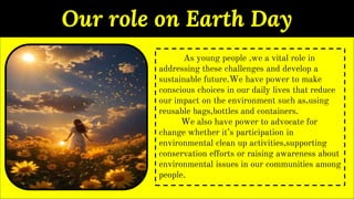 Earth day . For school project . Limited information | PPTX