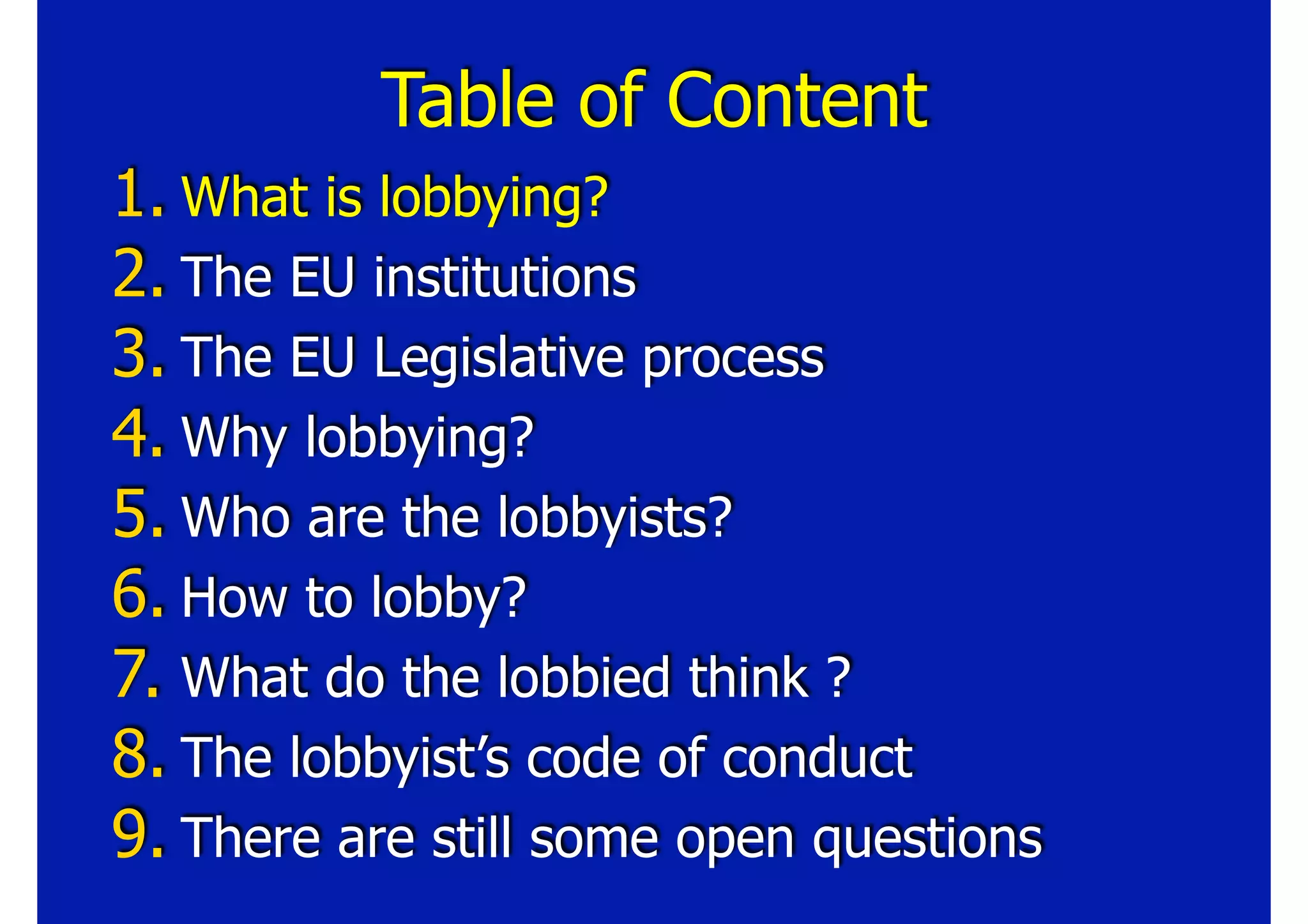 Introduction au lobbying européen | PDF