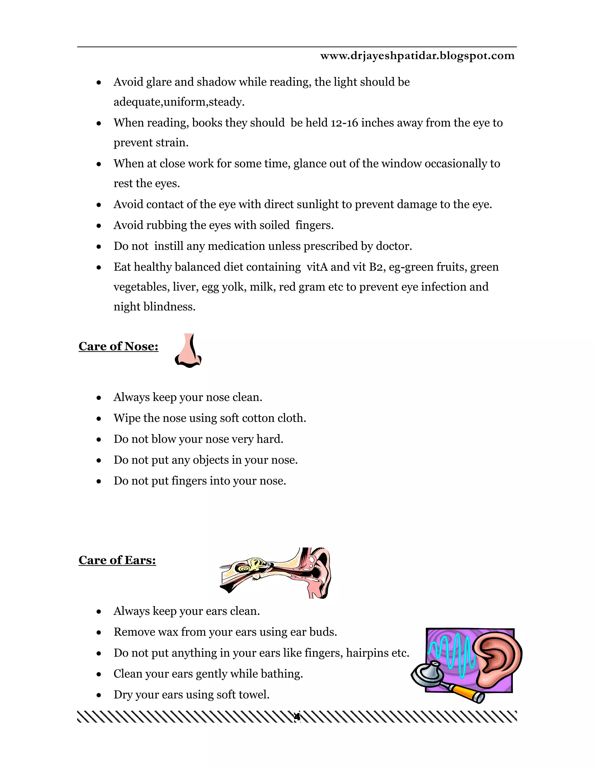 Maintenance of personal hygiene | PDF