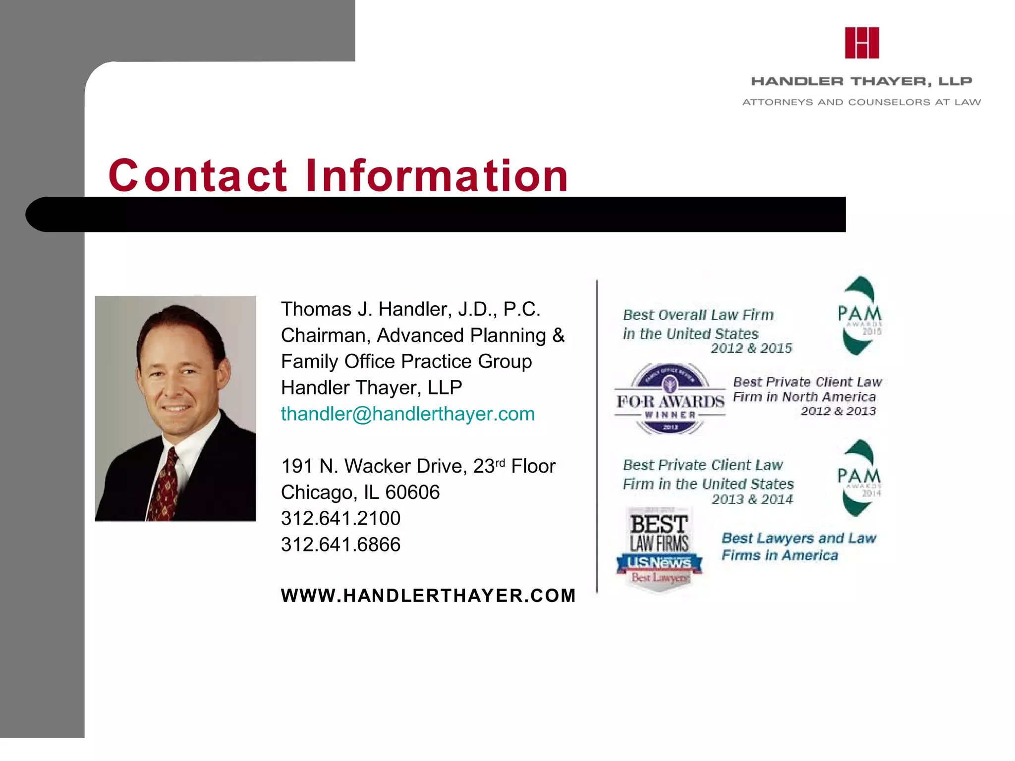 Family Office Investments in Real Estate | Tom Handler | PPT