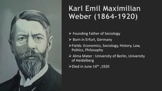 Sociology of weber | PPT
