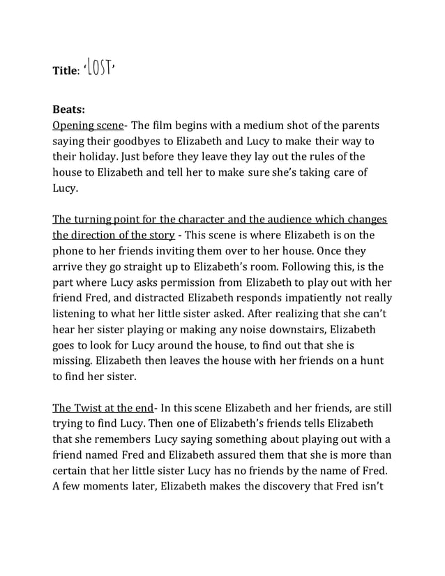 Developing a short script idea | PDF