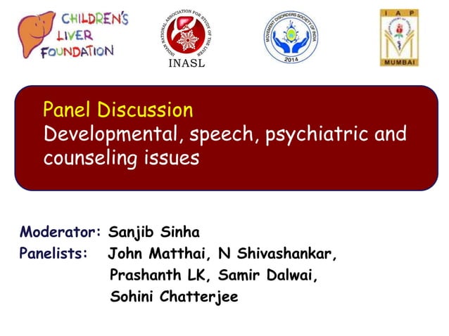 Panel discussion: Developmental, speech, psychiatric and counseling ...