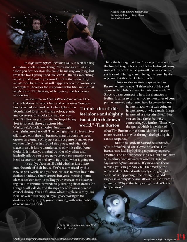 Tim Burton's Style Techniques | PDF