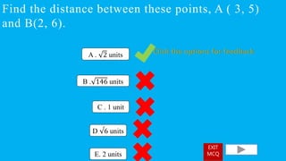 Coordinate geometry i revision card | PPSX | Physics | Science