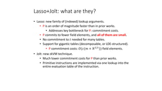 zkStudyClub - Lasso/Jolt (Justin Thaler, GWU/a16z) | PDF