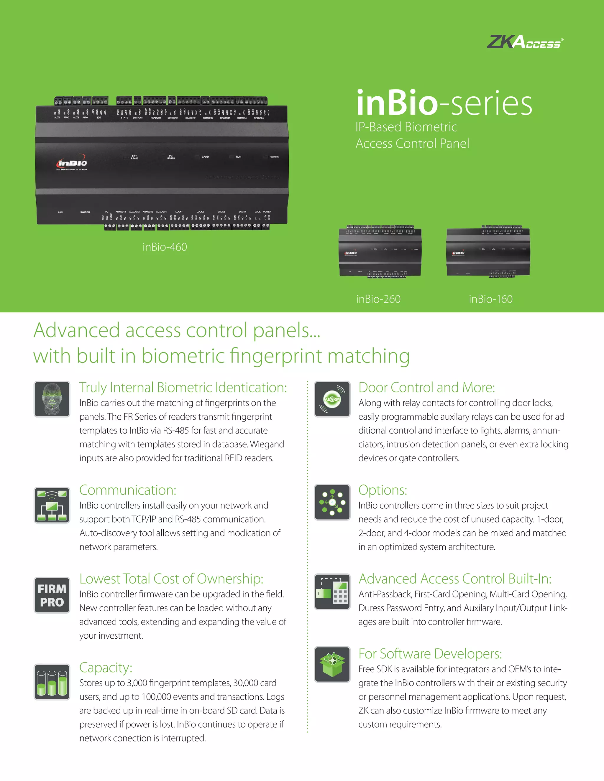 ZKTeco inBio260 Pro Bangladesh, ZKTeco Bangladesh | PDF