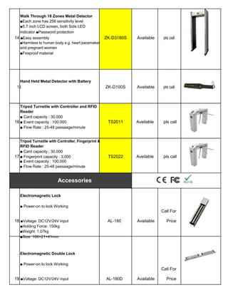 Zk teco price_list-_trust-2018_co | PDF