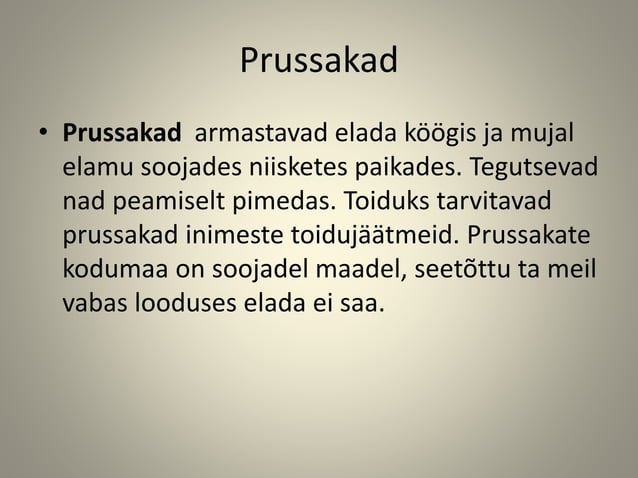 Inimkaaslejad putukad | PPT