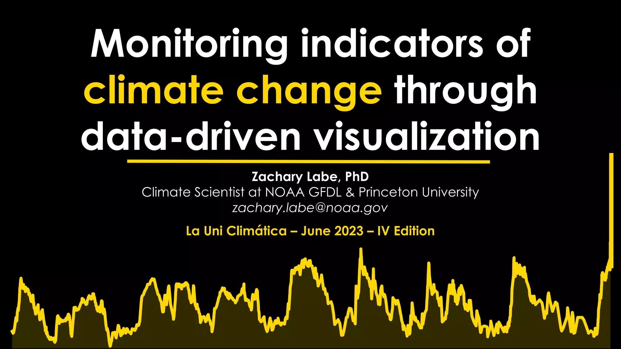 Monitoring indicators of climate change through data-driven ...