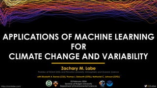 Applications of machine learning for climate change and variability | PDF