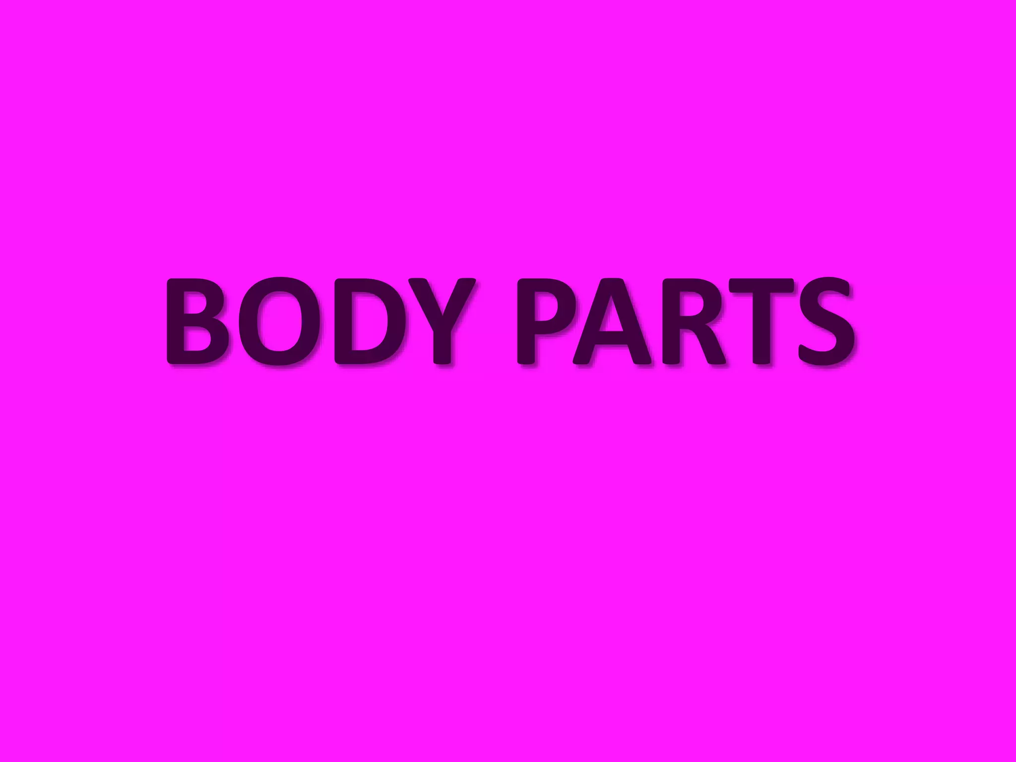 THE BODY PARTS PPT | PPTX