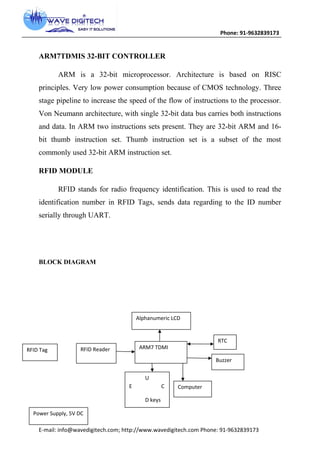 Zl embd029 arm and rfid based event management monitoring system | DOC