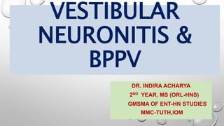 VESTIBULAR_NEURONITIS__bppv ent & hns.pptx