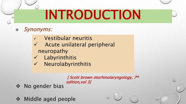 VESTIBULAR_NEURONITIS__bppv ent & hns.pptx | Brain and Nervous System ...