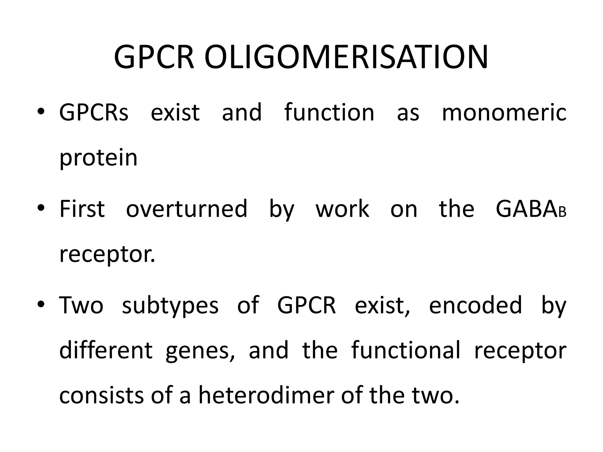 G protein coupled receptors | PPTX