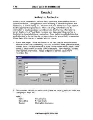 Visual basic databases | PDF