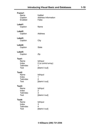 Visual basic databases | PDF